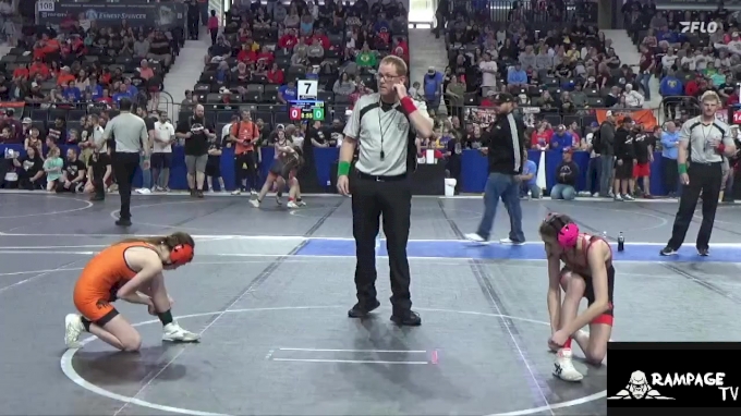 80 lbs Champ. Round 1 - Kinzlee Lohman, Jayhawk Wrestling vs Tymber ...