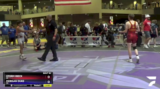113 lbs Champ. Round 1 - Storm Rieck, KS vs Morgan Duke, OK