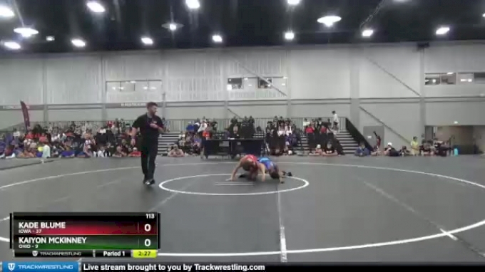 113 lbs Placement Matches (8 Team) - Kade Blume, Iowa vs Kaiyon ...