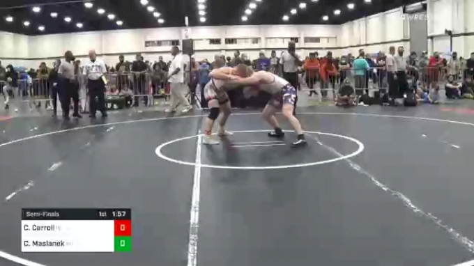 195 lbs Semifinal - Christian Carroll, IN vs Conor Maslanek, NH
