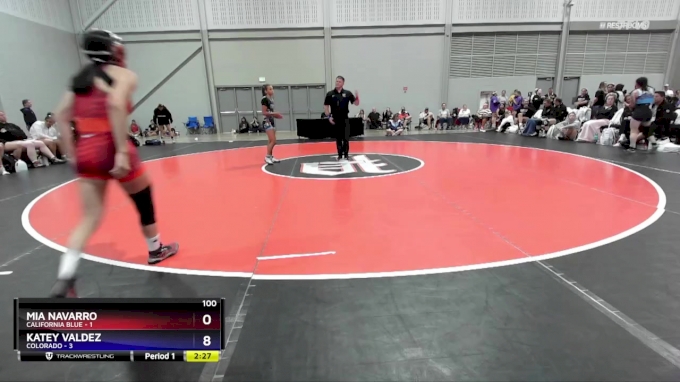 105 lbs Round 4 (6 Team) - Kailey Salazar, California Blue vs Eyvori ...
