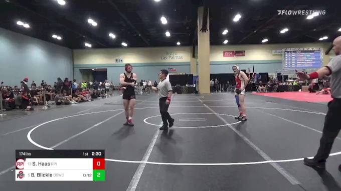 174 lbs Quarterfinal - Sean Haas, Rensselaer Polytechnic vs Benjamin ...