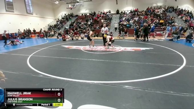 120 lbs Champ. Round 3 - Julius Branson, Cheyenne East vs Maxwell Jirak ...