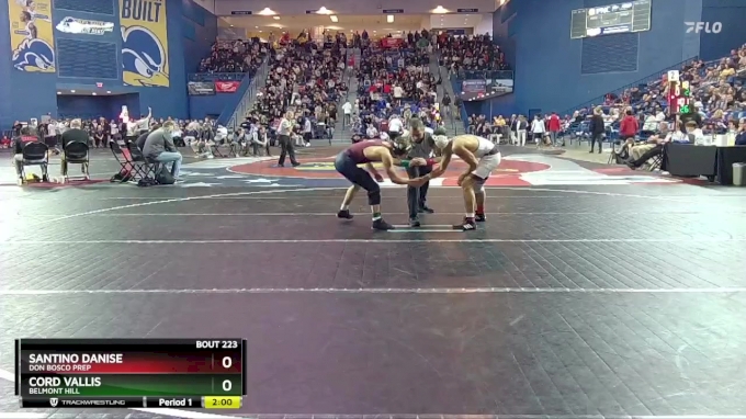 132 lbs Champ. Round 1 - Cord Vallis, Belmont Hill vs Santino Danise ...