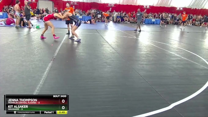 125-129 lbs Round 3 - Jenna Thompson, Franklin Central Flashes vs Kit ...