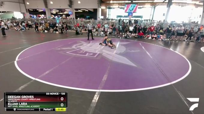 135 lbs Champ. Round 1 - Elijah Lara, NXT Level Wrestling Academy vs ...