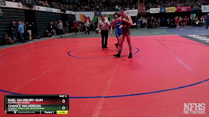 125 lbs Champ. Round 1 - Chance Halverson, Student Wrestling Development Program vs Kael ...