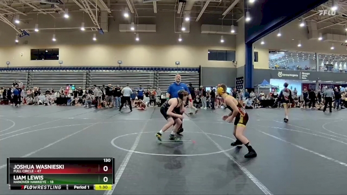 130 lbs Round 3 (8 Team) - Joshua Wasnieski, Full Circle vs Liam Lewis ...
