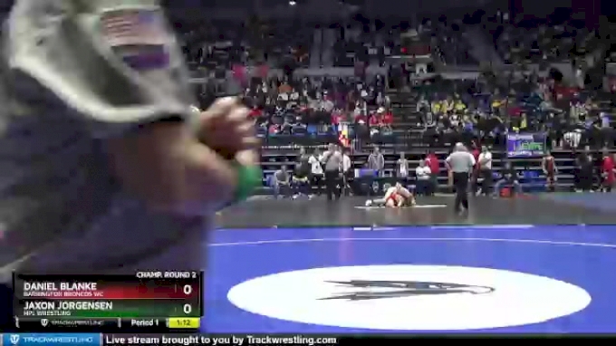 103 lbs Champ. Round 2 - Daniel Blanke, Barrington Broncos WC vs Jaxon ...