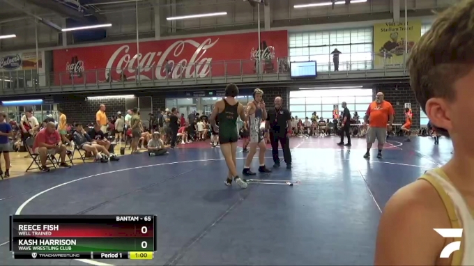 65 lbs Cons. Semi - Reece Fish, Well Trained vs Kash Harrison, Wave ...