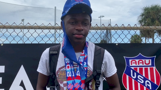 Alec Reed wins the 14yoB 200mh and takes third in LJ