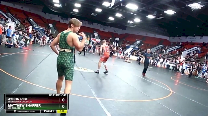 145 lbs Champ. Round 1 - Matthew Shaffer, John Glenn vs Ayson Rice ...