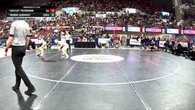 G - 110 lbs 1st Place Match - Hayley Petersen, Simms Girls vs Robin ...