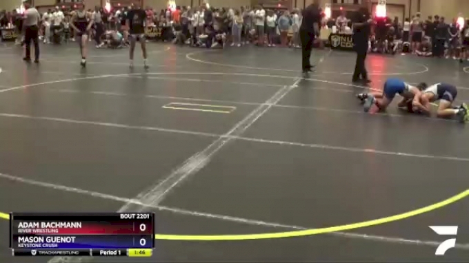 82 lbs Champ. Round 1 - Adam Bachmann, River Wrestling vs Mason Guenot ...