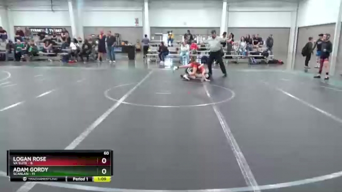 60 lbs Round 2 (4 Team) - Logan Rose, VA Elite vs Adam Gordy, Scanlan