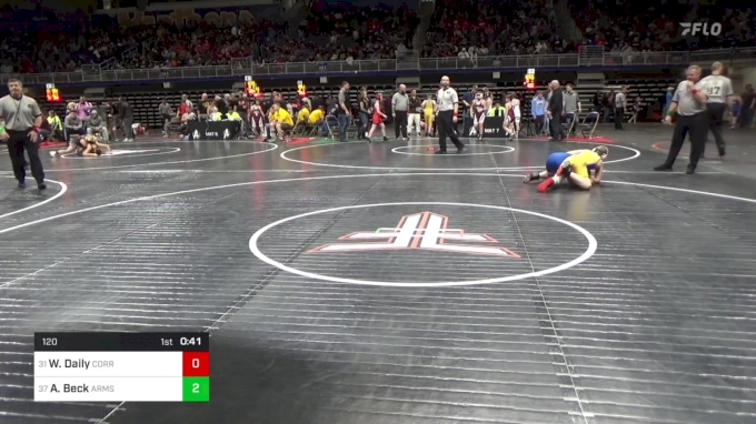 120 lbs Consi Of 16 #2 - Wesley Daily, Corry vs Archer Beck, Armstrong