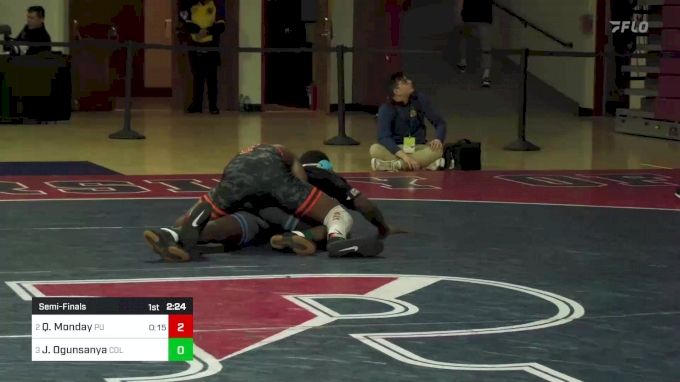 165 lbs Semifinal - Quincy Monday, Princeton vs Joshua Ogunsanya, Columbia