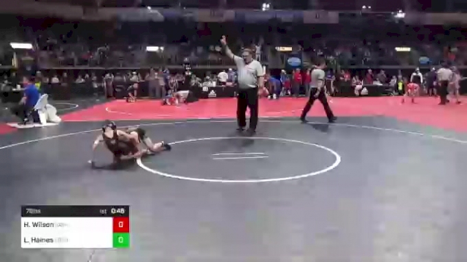 76 lbs Consi Of 8 #2 - Hayden Wilson, Jackson County Wrestling vs Liam ...
