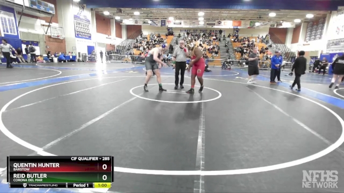 285 lbs 7th Place Match - Reid Butler, Corona Del Mar vs Quentin Hunter ...