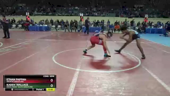 132 lbs Cons. Semi - Ethan Pappan, Wildcat Wrestling vs Kaden Wallace ...