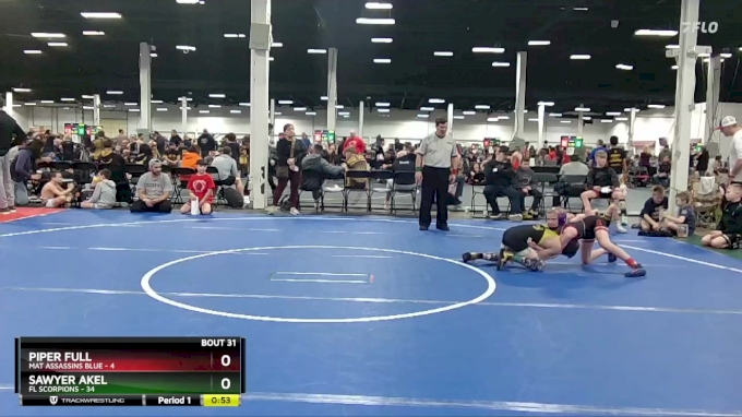 76 lbs Round 7 (10 Team) - Sawyer Akel, FL Scorpions vs Piper Full, Mat ...