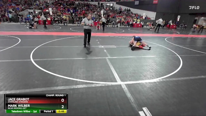135 lbs Champ. Round 1 - Jace Grabot, Stateline Stingers vs Mark Wilber ...