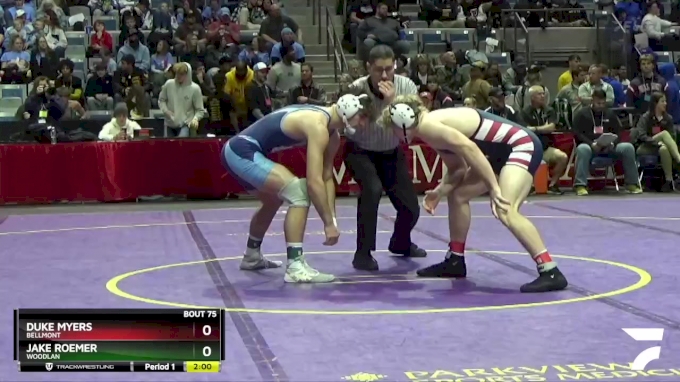 170 lbs Champ. Round 1 - Duke Myers, Bellmont vs Jake Roemer, Woodlan