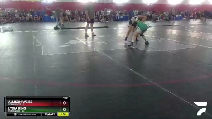 120 lbs Round 1 (6 Team) - Allison Weiss, Team White vs Lydia King ...