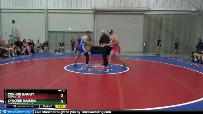195 lbs Placement Matches (8 Team) - Connor Barket, Indiana vs Cyncere ...