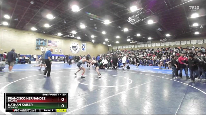 120 lbs Cons. Round 7 - Nathan Kaiser, Monache vs Francisco Hernandez ...