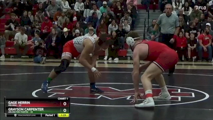 165 lbs Gage Herrin, Melissa vs Grayson Carpenter, Arlington Martin