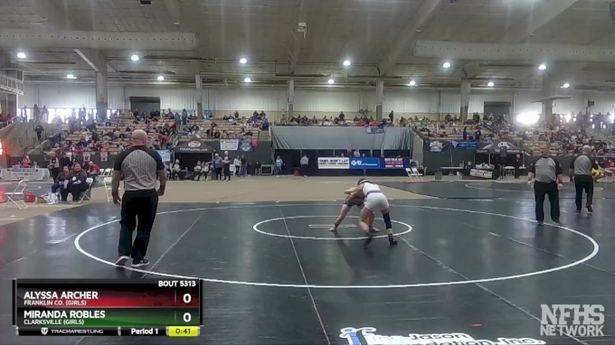 Girls 100 lbs 5th Place Match - Miranda Robles, Clarksville (Girls) vs ...