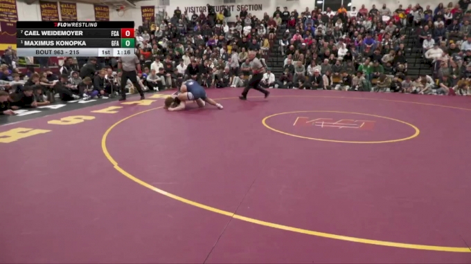 215 lbs 1st Place Match - Maximus Konopka, Green Farms Academy vs Cael ...