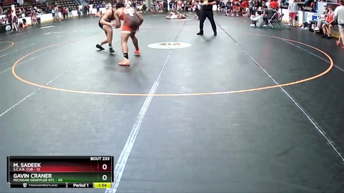 171 lbs Champ. Round 1 - Gavin Craner, Michigan Grappler RTC vs M ...