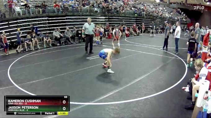 65 lbs Round 3 (6 Team) - Kameron Cushman, Iowa USA Red vs Jaxson ...