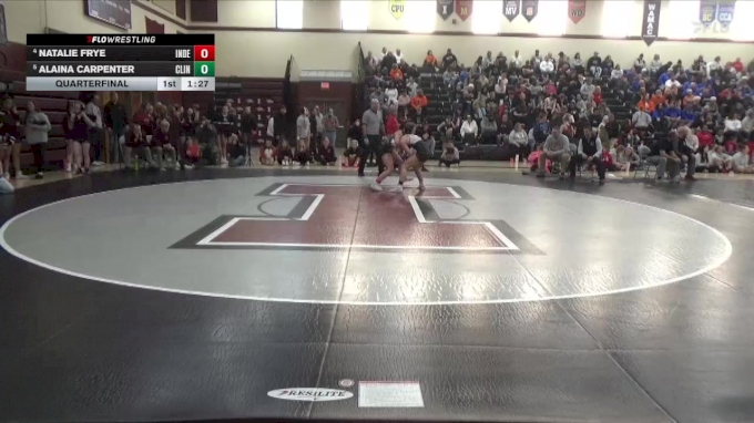 125 lbs Quarterfinal - Alaina Carpenter, Clinton vs Natalie Frye ...