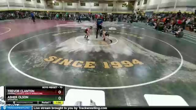 70 lbs Cons. Round 1 - Asher Olson, Spearfish vs Trevor Clanton ...