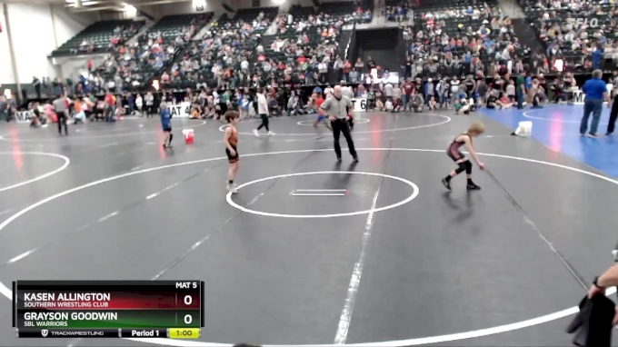 55 lbs Cons. Round 3 - Kasen Allington, Southern Wrestling Club vs ...