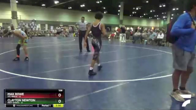 106 lbs Round 1 (8 Team) - Clayton Newton, Indy Giants vs Max Rowe, STL ...