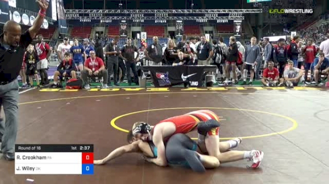 120 lbs Round Of 16 - Ryan Crookham, Pennsylvania vs John Wiley, Oklahoma