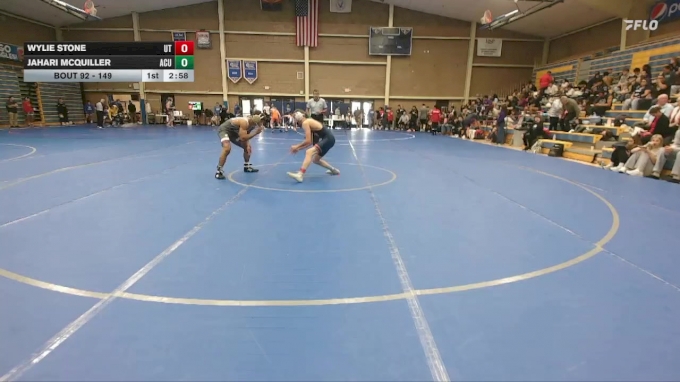 149 lbs Champ. Round 2 - Wylie Stone, UT Tech vs Jahari McQuiller ...
