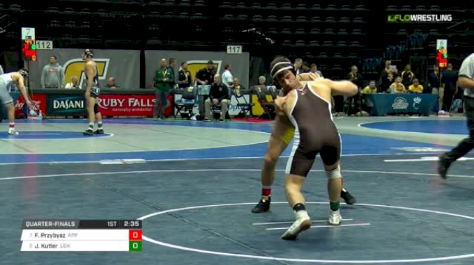 174 lbs Quarterfinal - Forest Przybysz, Appalachian State vs Jordan ...