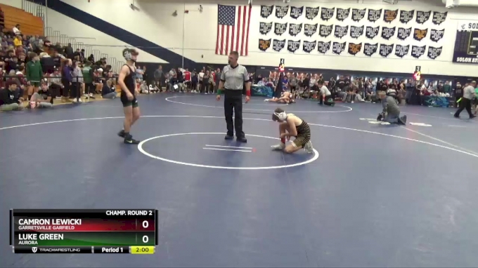 106 lbs Champ. Round 2 - Luke Green, Aurora vs Camron Lewicki ...