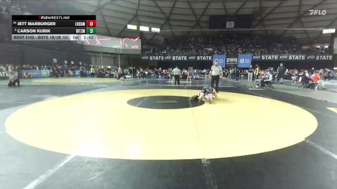 Boys 1B/2B 150 Champ. Round 1 - Carson Kubik, Lind-Ritzville vs Jett ...