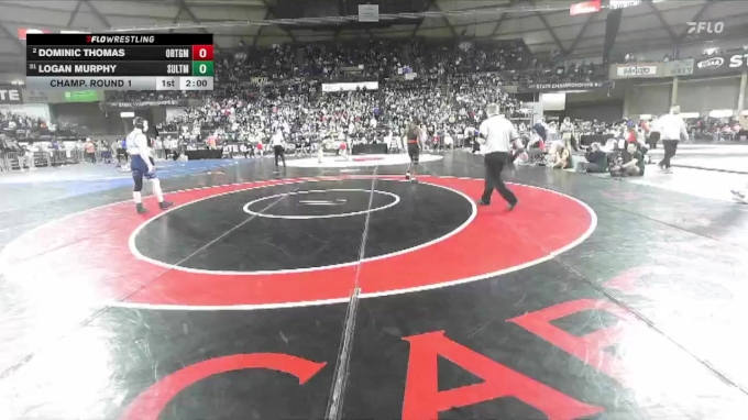 Boys 2A 132 lbs Champ. Round 1 - Logan Murphy, Sultan vs Dominic Thomas ...