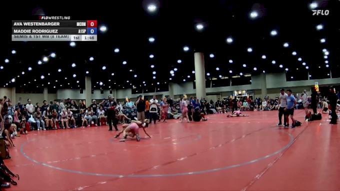 85 lbs Semis & 1st Wb (8 Team) - Maddie Rodriguez, AR- 15 Pink vs Ava ...