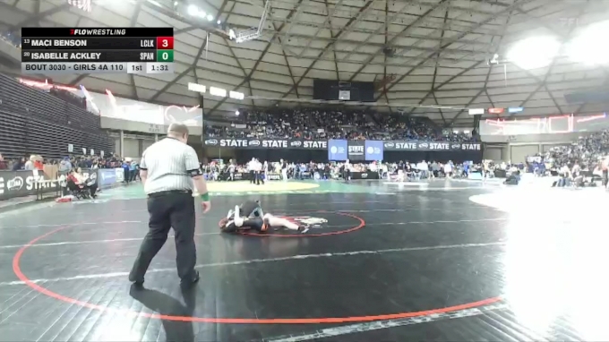 Girls 4A 110 lbs Champ. Round 1 - Maci Benson, Lewis And Clark (Girls ...