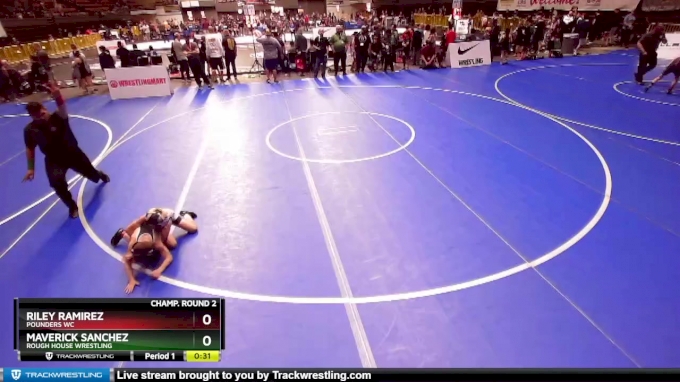 67 lbs Champ. Round 2 - Maverick Sanchez, Rough House Wrestling vs ...