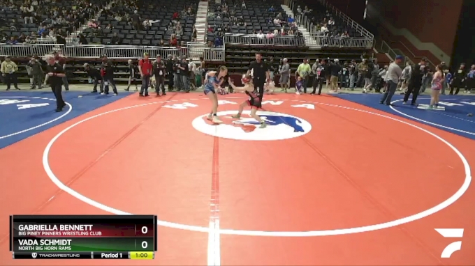 121 lbs Quarterfinal - Vada Schmidt, North Big Horn Rams vs Gabriella ...