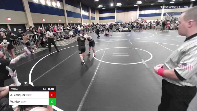 113 lbs Final - Adam Vasquez, Threshold WC vs William Max, Savage House Wrestling Club